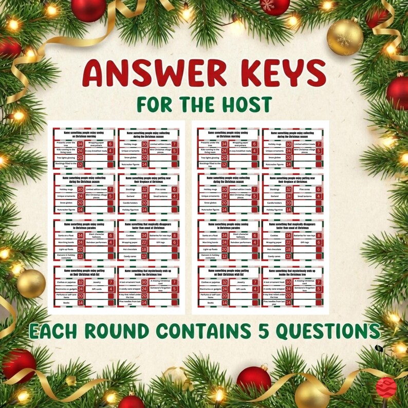 Christmas Family Feud | Printable Christmas Party Game | Christmas ...
