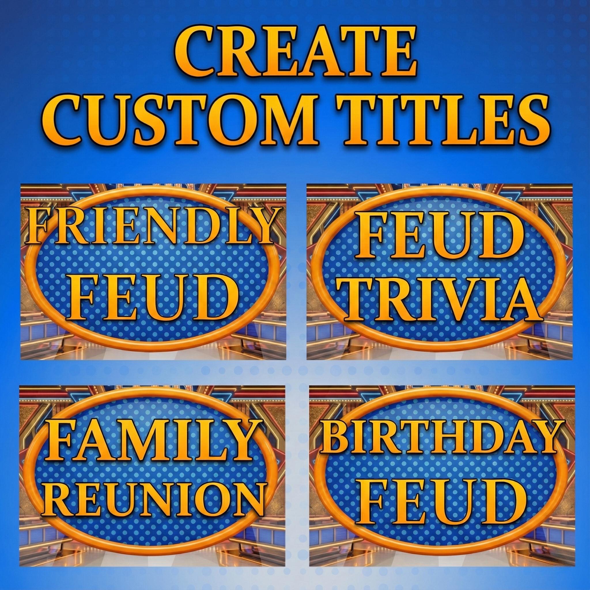 Friendly Feud Template | Party Games for Adults | Family Game Night ...