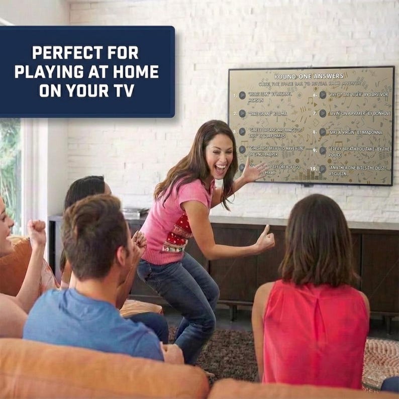 Name That Tune Powerpoint Party Game, Virtual Music Trivia Quiz Through ...