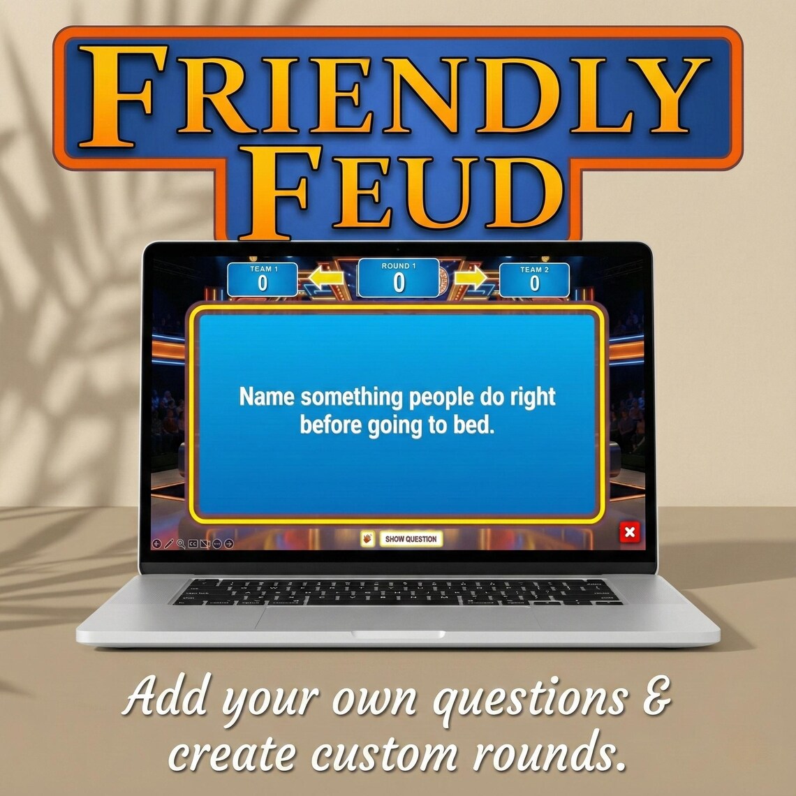 Friendly Feud Template | Party Games for Adults | Family Game Night ...