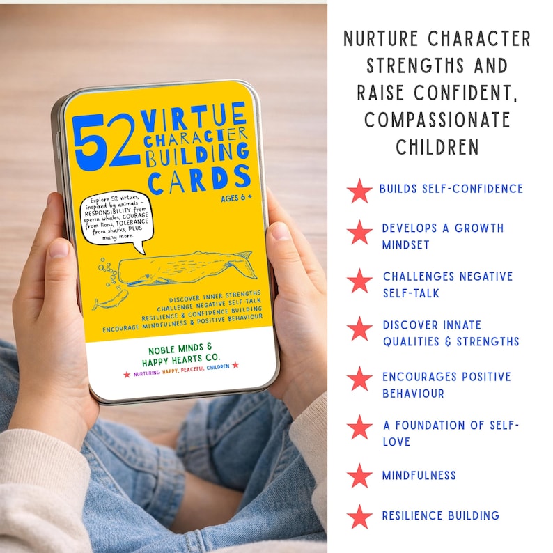 52 Virtues Character Strength Cards for Kids – Positive Parenting ...