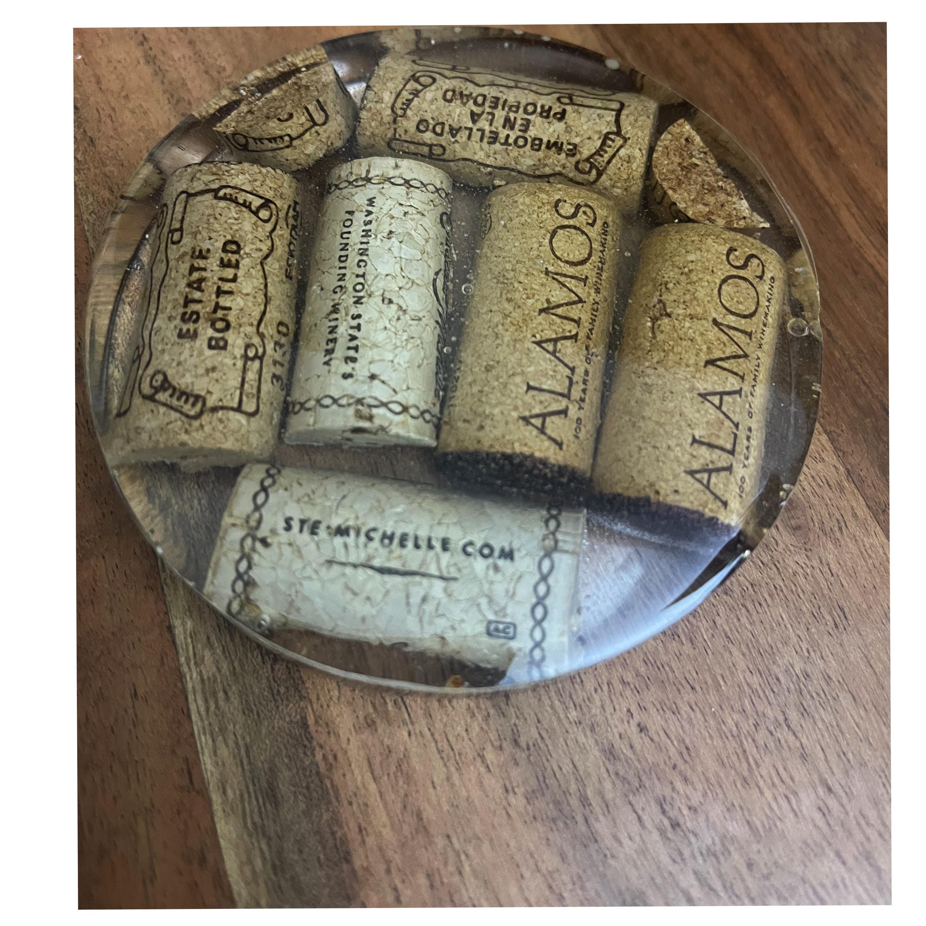 Wine Cork Resin Coasters, Eco Friendly, Housewarming Gift - Etsy