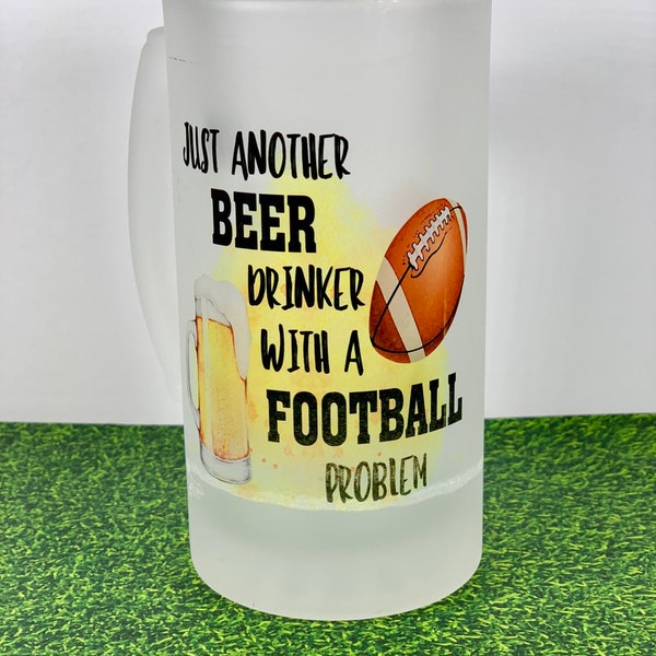 Football Beer Mug - Etsy