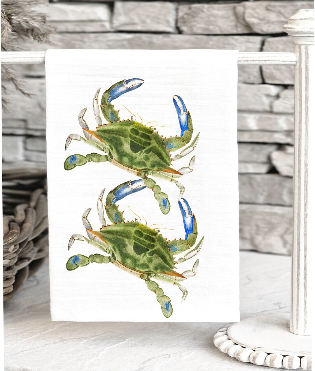 Crabs Watercolor Colorful Kitchen Dish Towels, Tea Personalized Kitchen ...