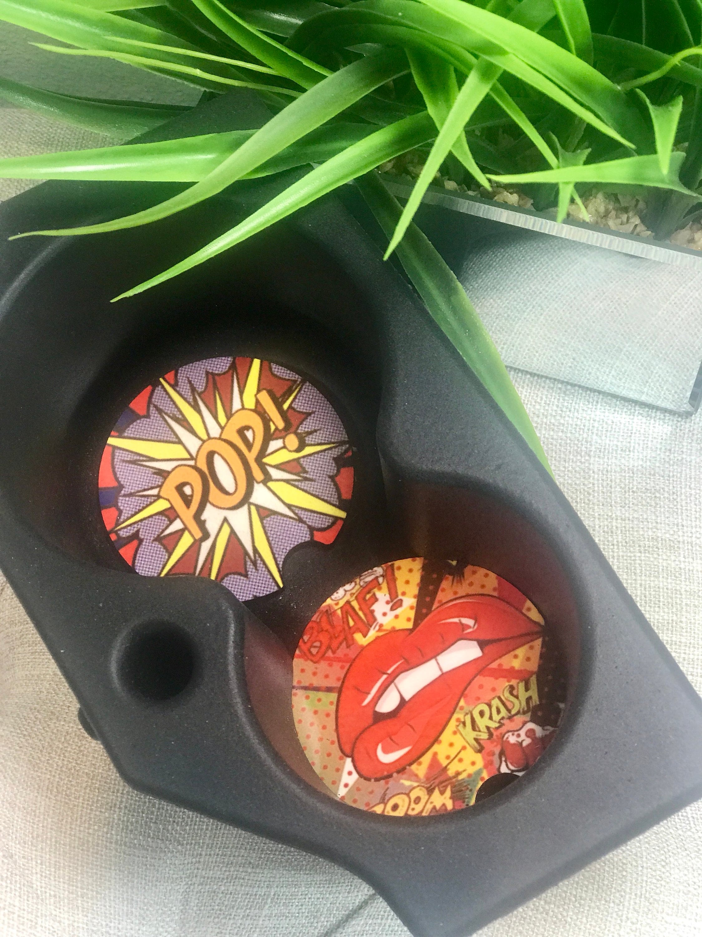 Car Coasters Car Decor For His Her Personalized Car | Etsy