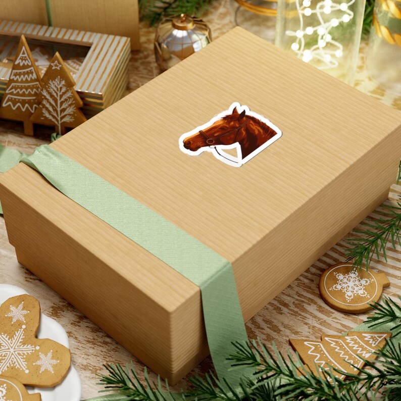Chestnut Horse Head Sticker | Kiss-cut Sticker, Equestrian Decal - Etsy