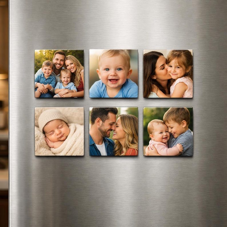 Wedding Photo Magnets, Custom Photo Magnets 2x2 , Personalized Fridge ...