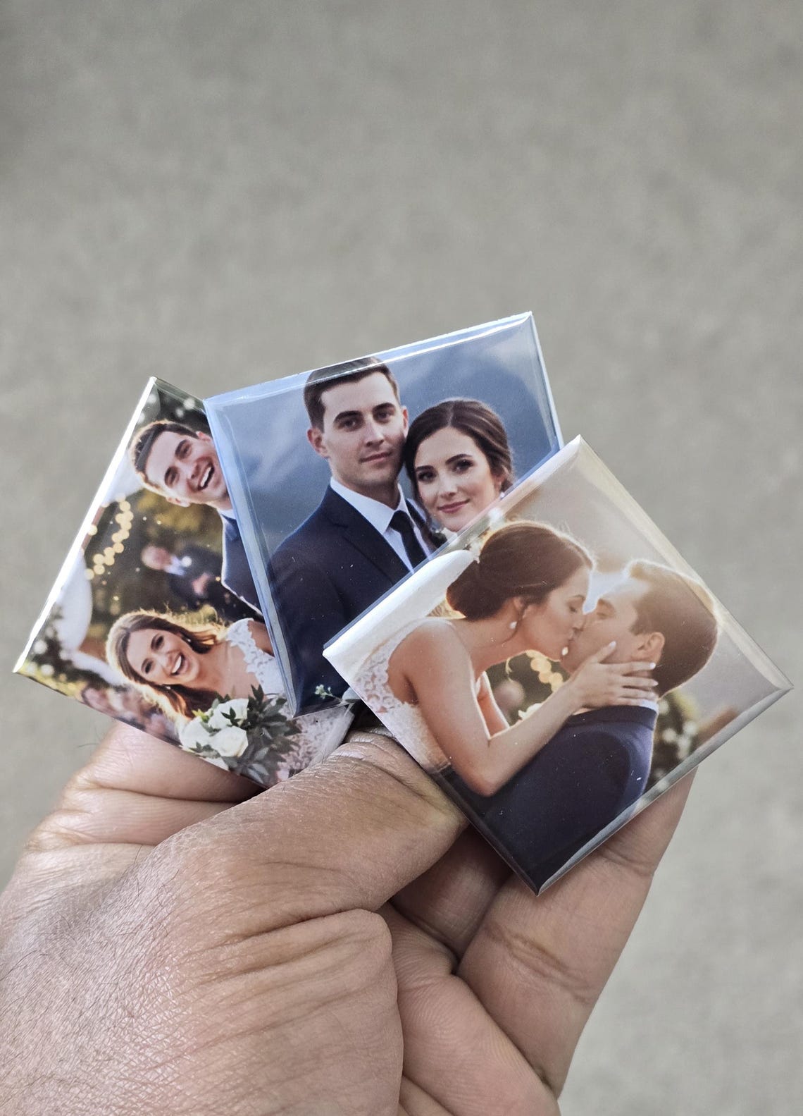 Wedding Photo Magnets, Custom Photo Magnets 2x2 , Personalized Fridge ...