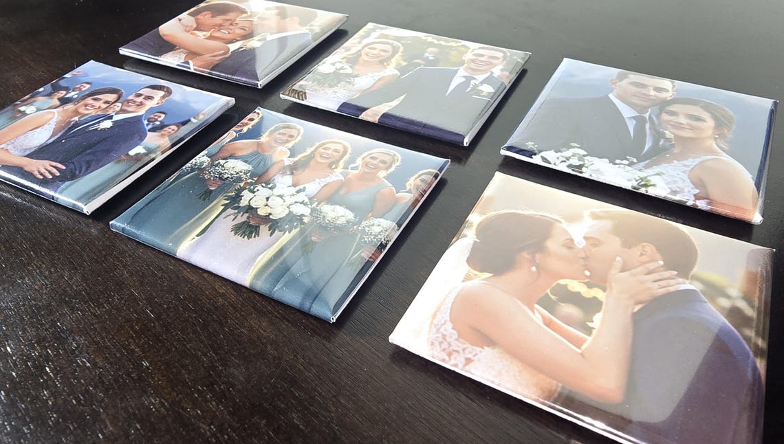 Wedding Photo Magnets, Custom Photo Magnets 2x2 , Personalized Fridge ...