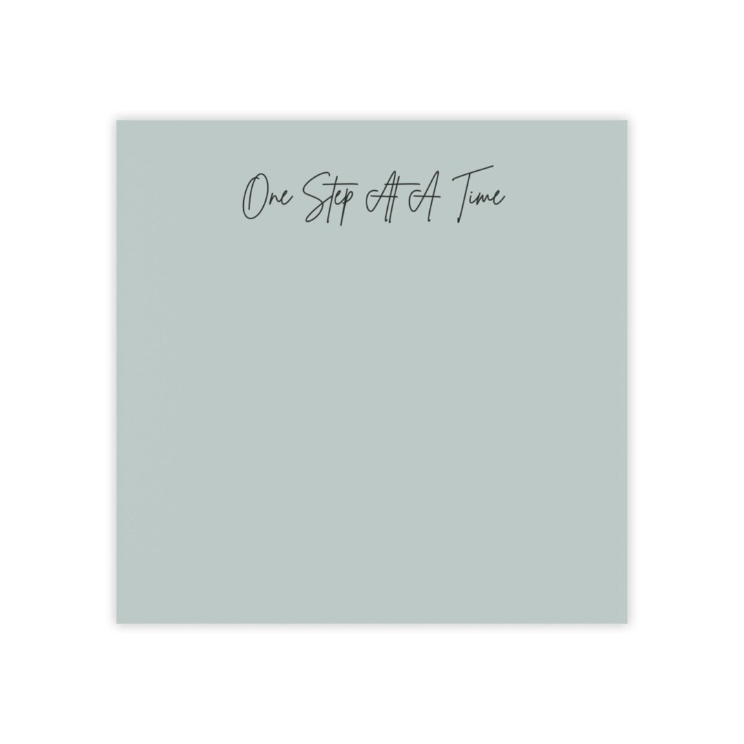 One Step at A Time Post-it Note Pad | Motivational Sticky Notes, Pastel ...