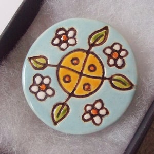Ceramic Sun Wheel Brooch Pin, Sun Wheel Jewelry, Scarf Pin, Shawl Pin ...