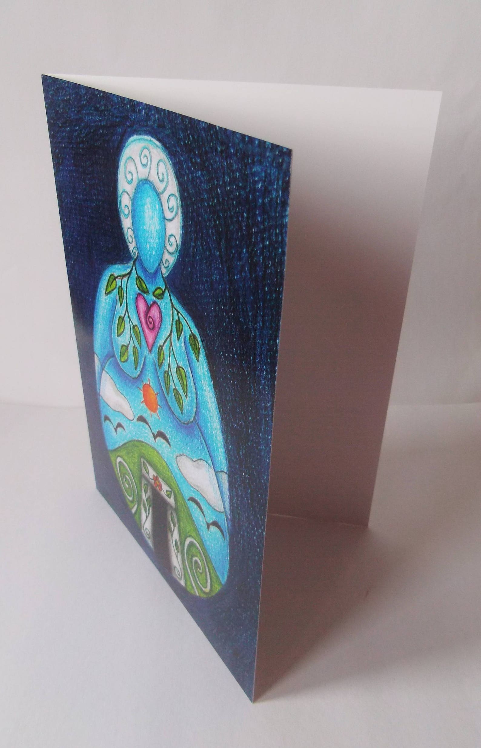 Earth Goddess Greeting Card, Mother Earth Card, Pagan Greeting Card ...