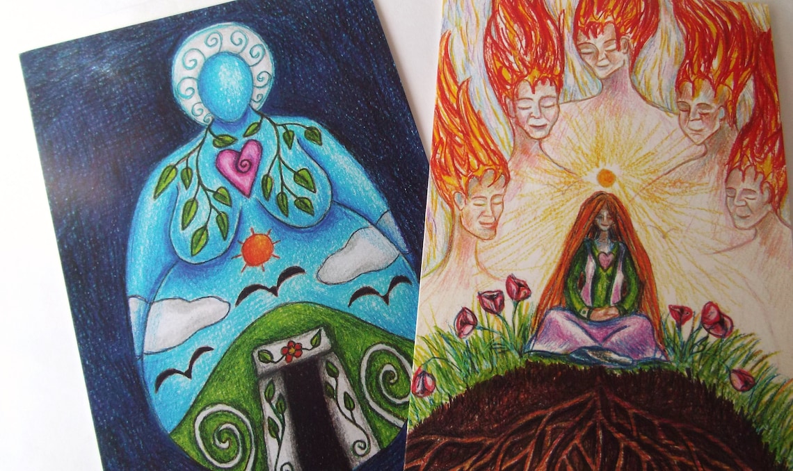 Earth Goddess Greeting Card Mother Earth Card Pagan Greeting | Etsy UK
