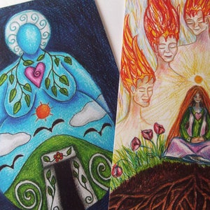 Earth Goddess Greeting Card, Mother Earth Card, Pagan Greeting Card ...