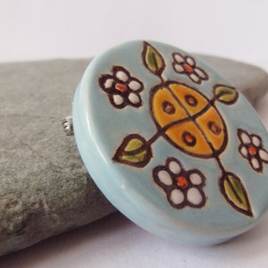 Ceramic Sun Wheel Brooch Pin, Sun Wheel Jewelry, Scarf Pin, Shawl Pin ...