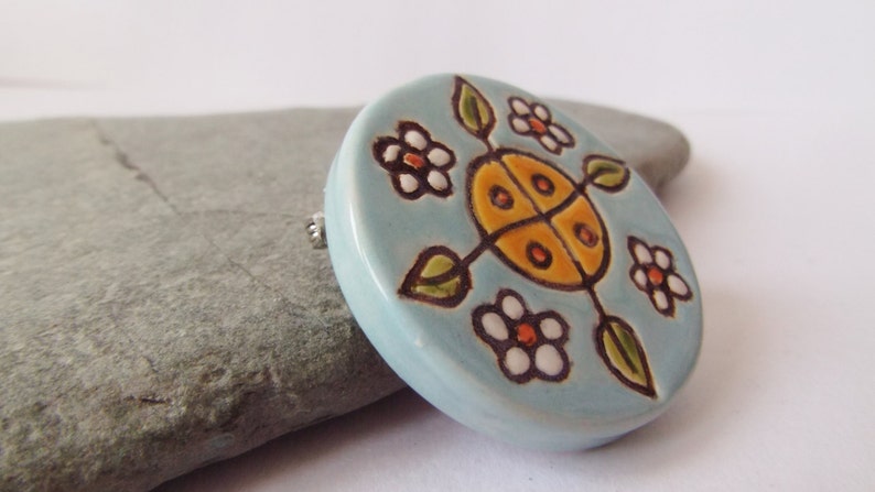 Ceramic Sun Wheel Brooch Pin Sun Wheel Jewelry Scarf Pin | Etsy