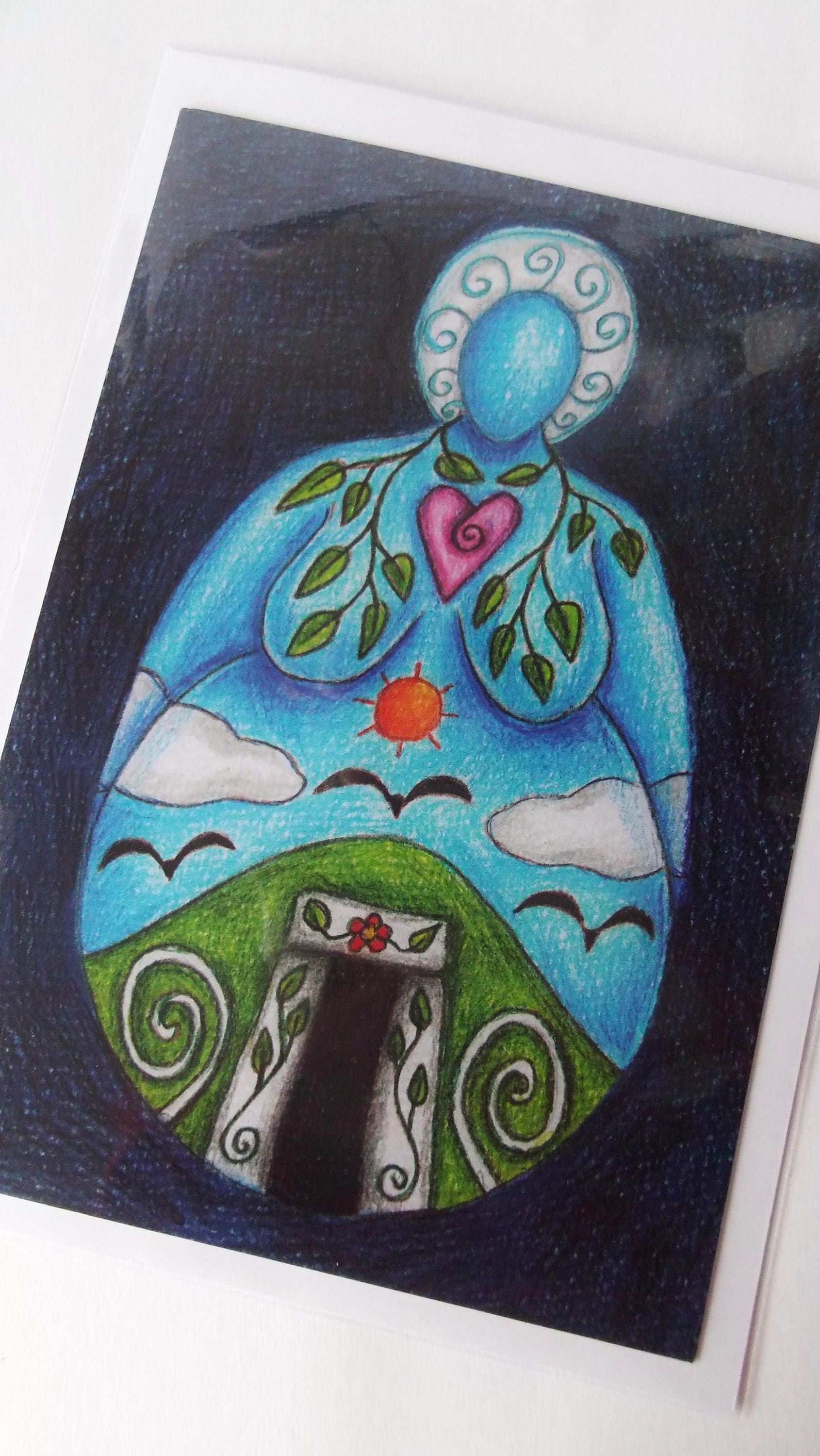 Earth Goddess Greeting Card Mother Earth Card Pagan Greeting - Etsy