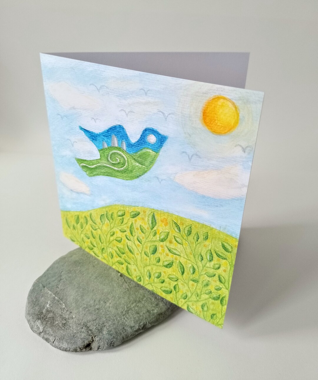 Dove Bird Greeting Card, Ancestors, Pagan Greeting Card, Standing Stone ...
