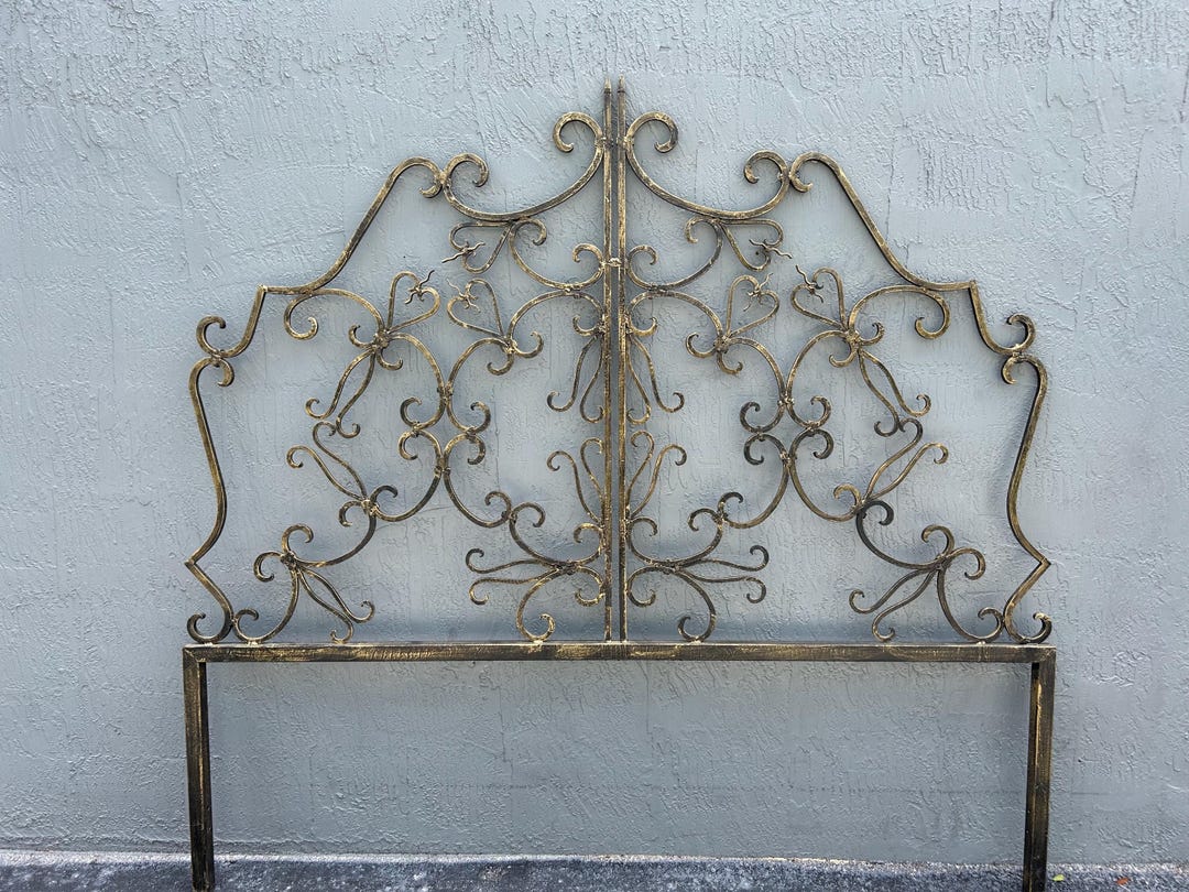 Hand Forged Garden Gate Iron King Headboard SPAIN 72 Inches Tall - Etsy