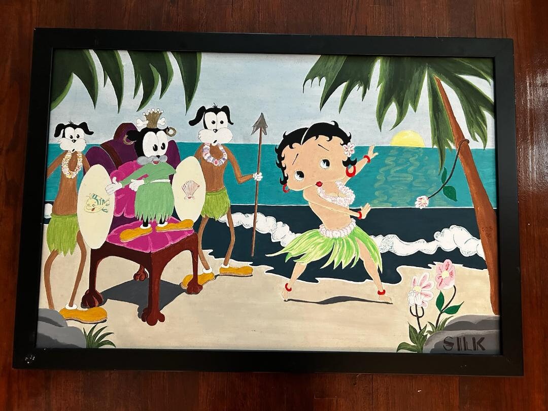 Original Signed Betty Boop Bamboo Isle Framed Painting - Etsy