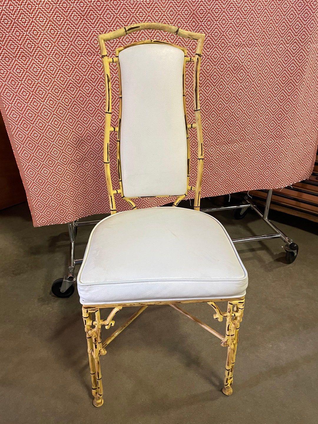 Set of 4 Vintage Cast Iron Greek Key High Back Patio Chairs - Etsy