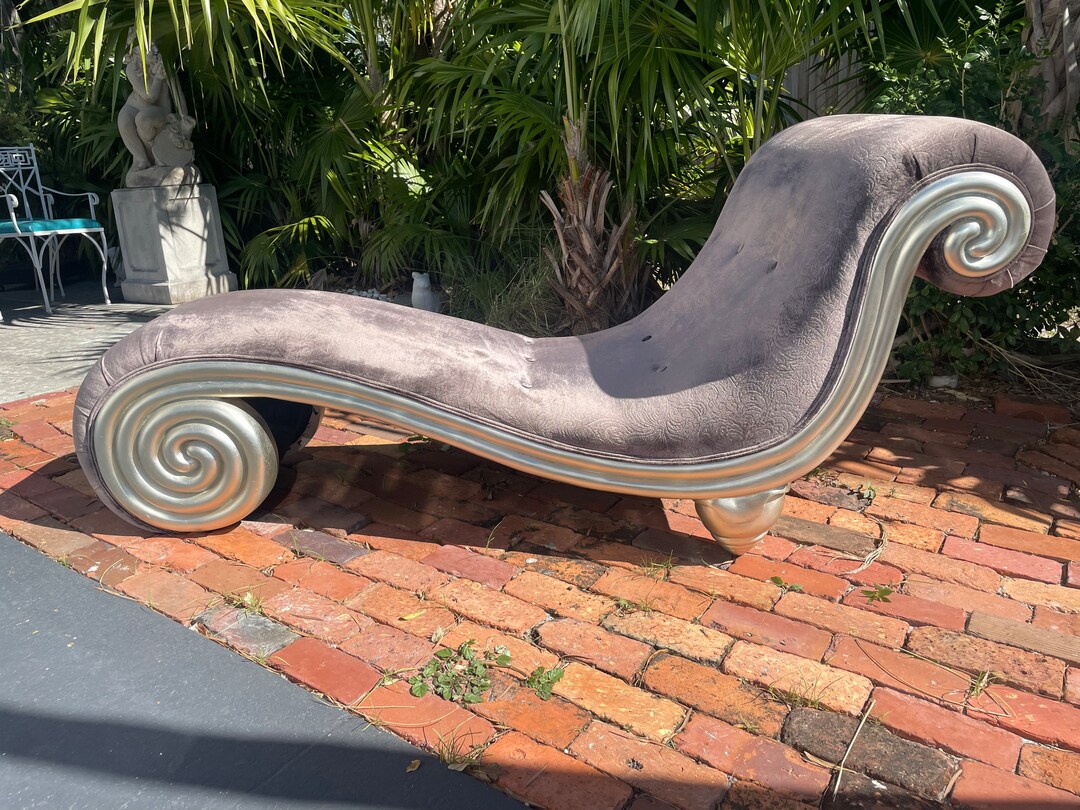 Nautilus Scroll Style Chaise Coastal Bohemian Springer Style Clean ...