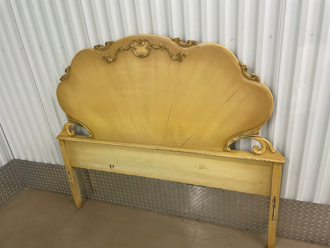 Full Size Vintage Ornate Gilt Wood Clam Shell Headboard - Etsy