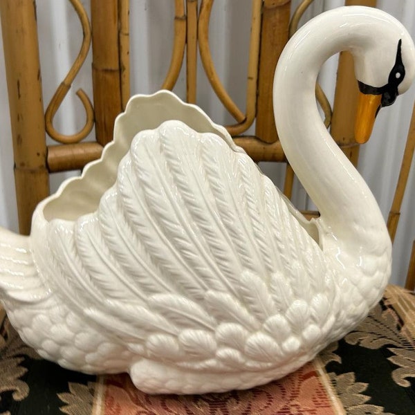 Ceramic Swan Planter - Etsy