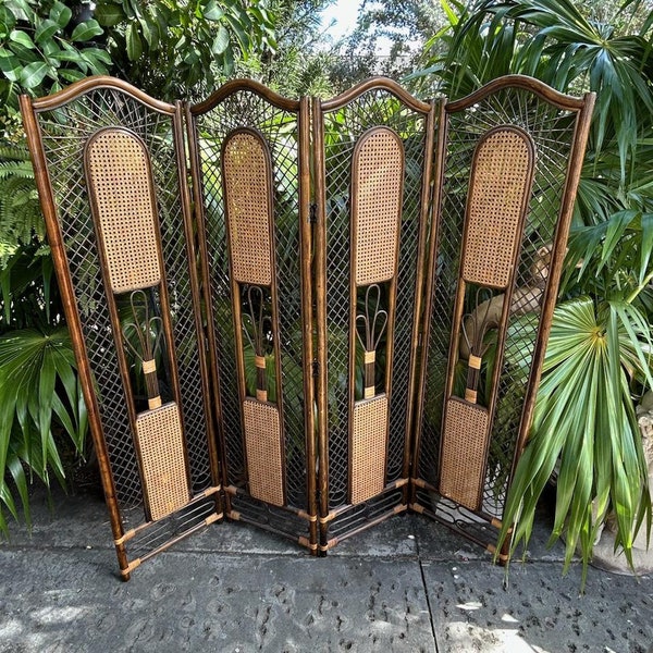 Rattan Room Divider - Etsy