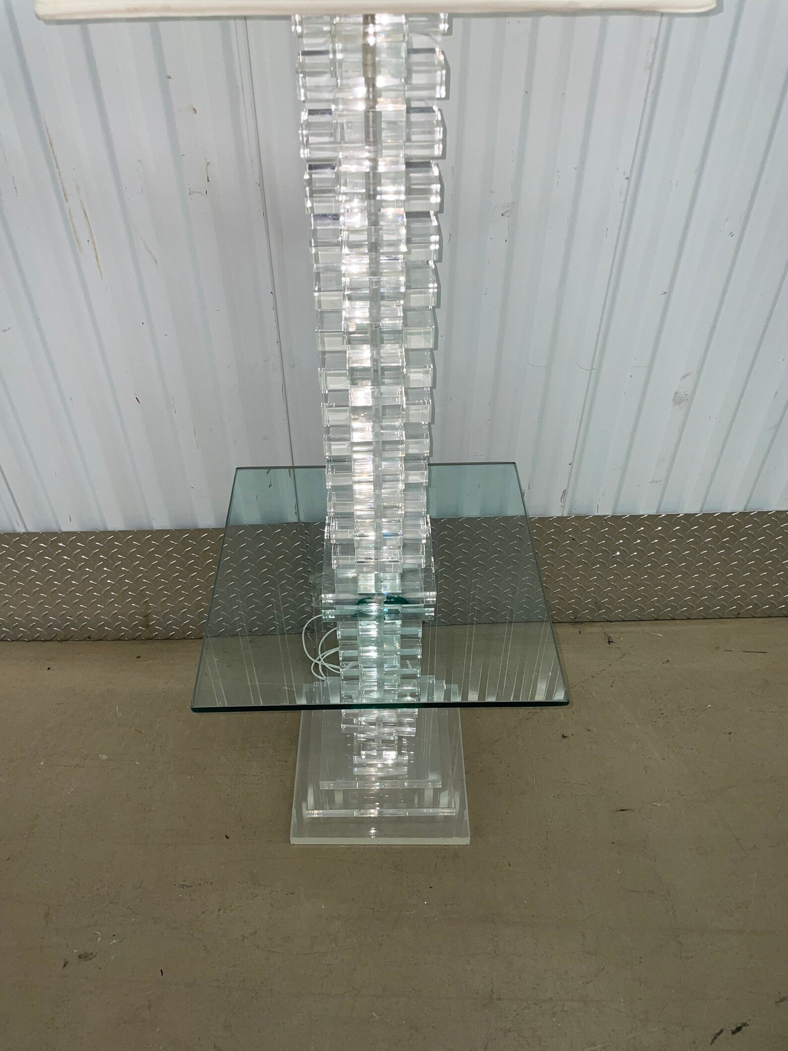 Spectacular Stacking Lucite Table Standing Lamp With Finial - Etsy
