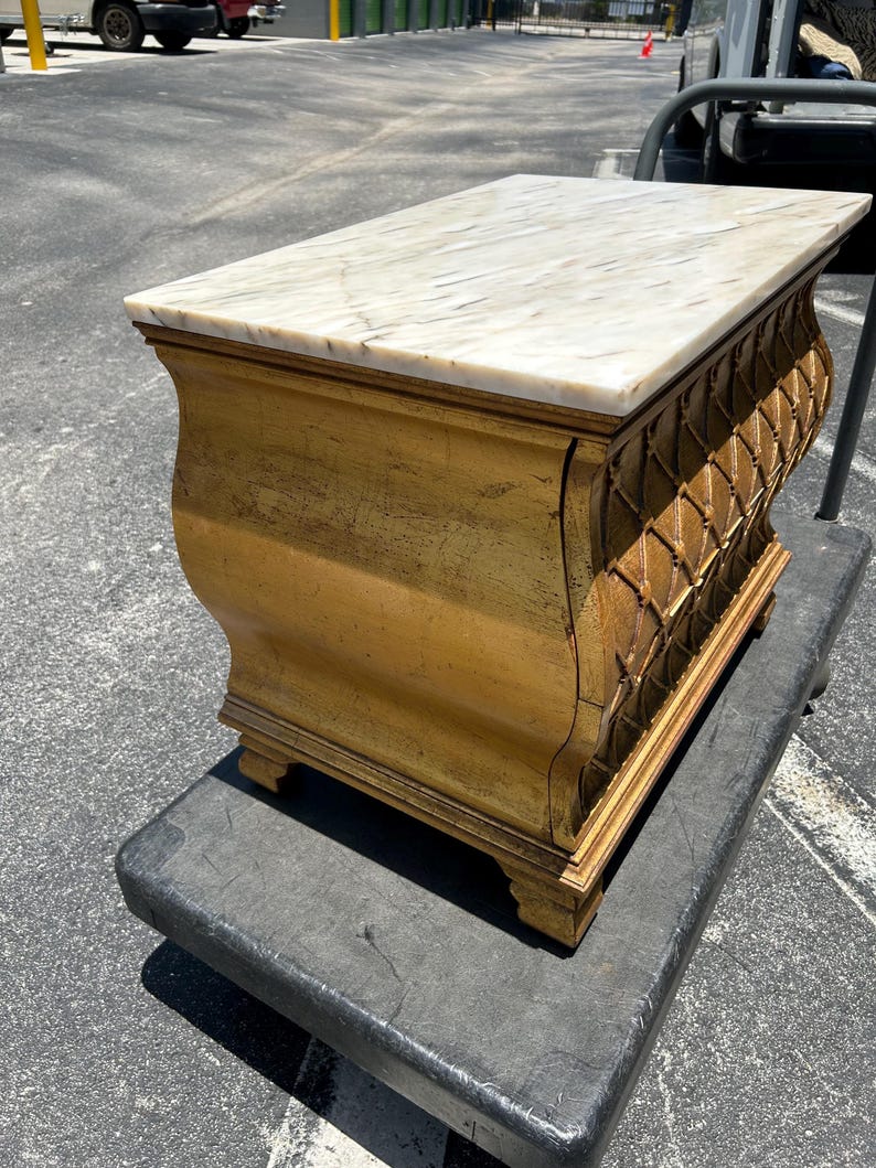 1950s Harlequin Gold Leaf Bombay Chest Colonnade Collection Hollywood ...