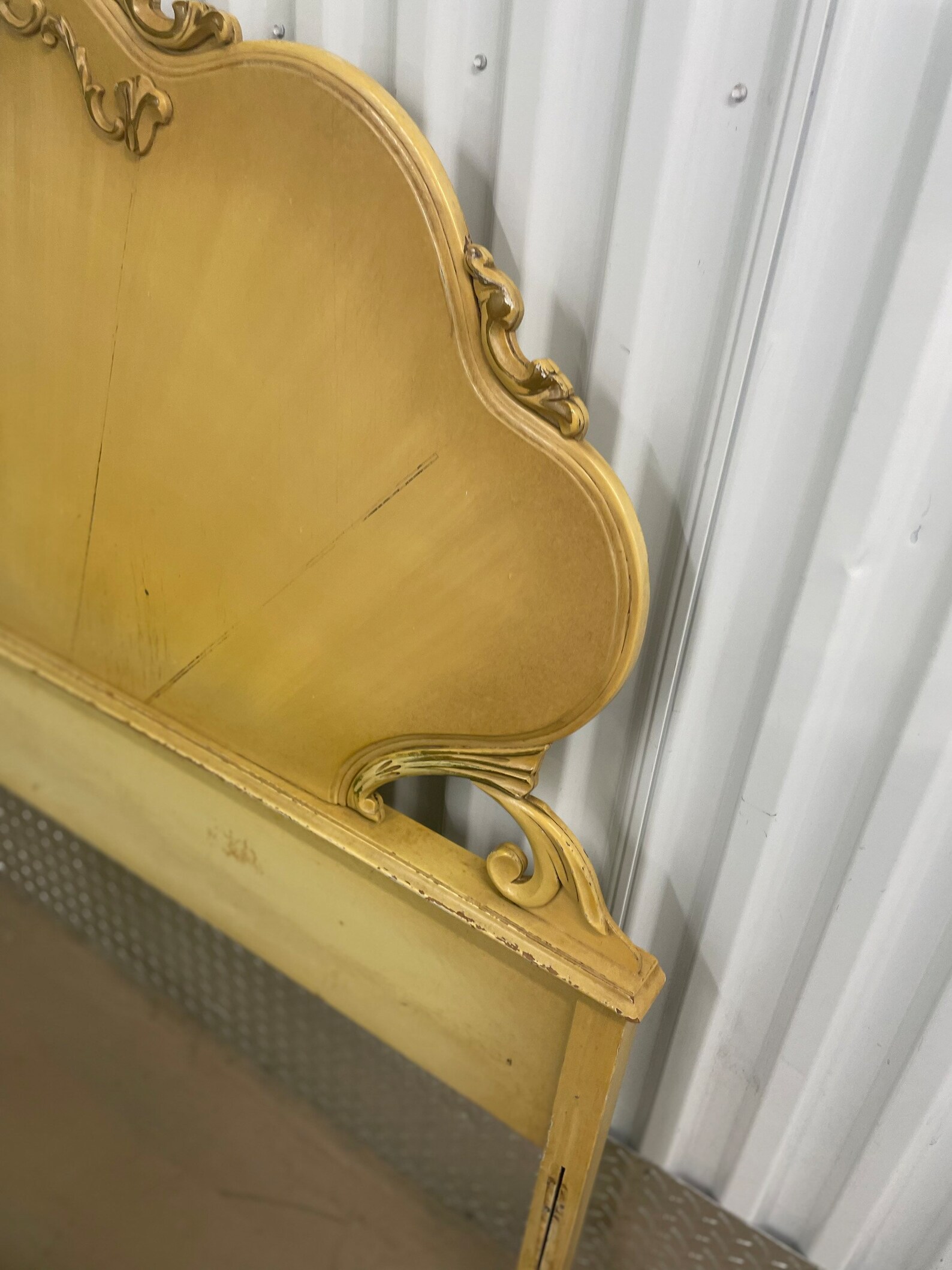 Full Size Vintage Ornate Gilt Wood Clam Shell Headboard Grandmillineal ...