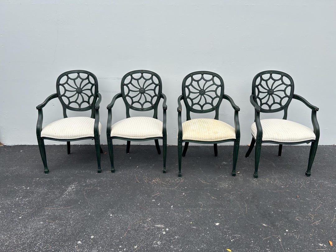 PAIR Harris Markus Spider Back Dining Arm Chairs Frame ITALY 2 Pairs ...