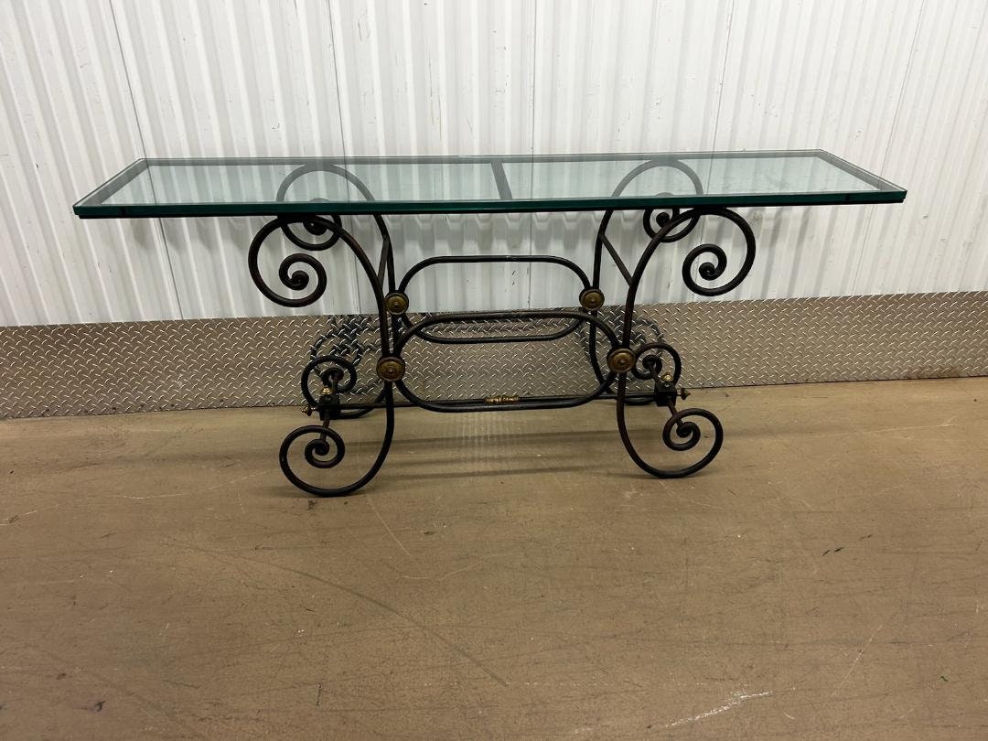 Vintage Iron French Pastry Cart Style Console With Custom - Etsy
