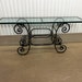 Vintage Iron French Pastry Cart Style Console Dining Table With Custom ...