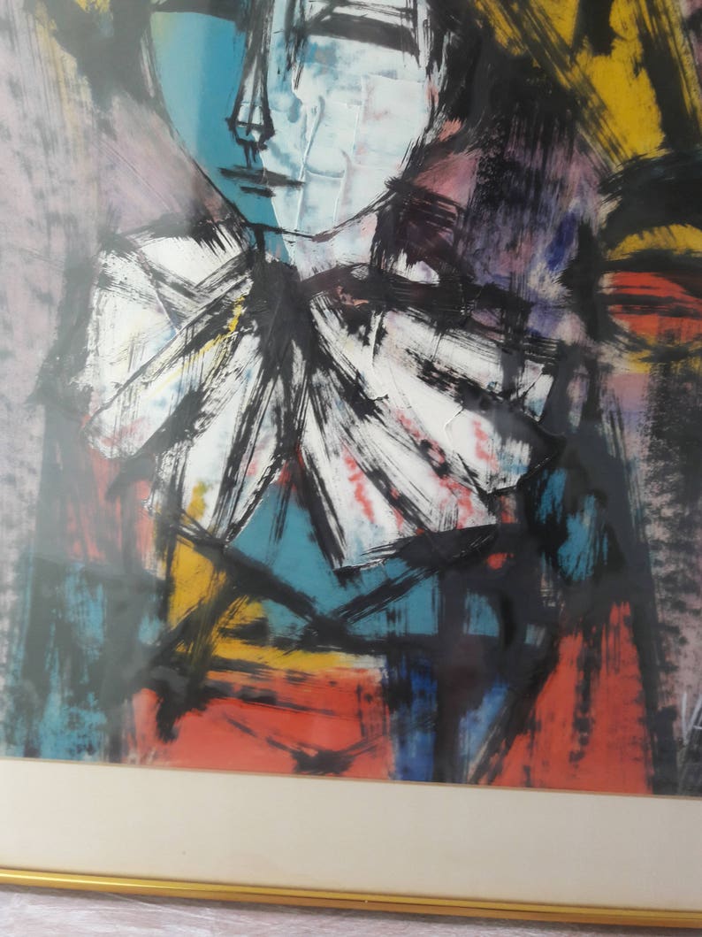 COOL CUBIST CLOWN / Unusual Cubist Style Original Signed Clown | Etsy