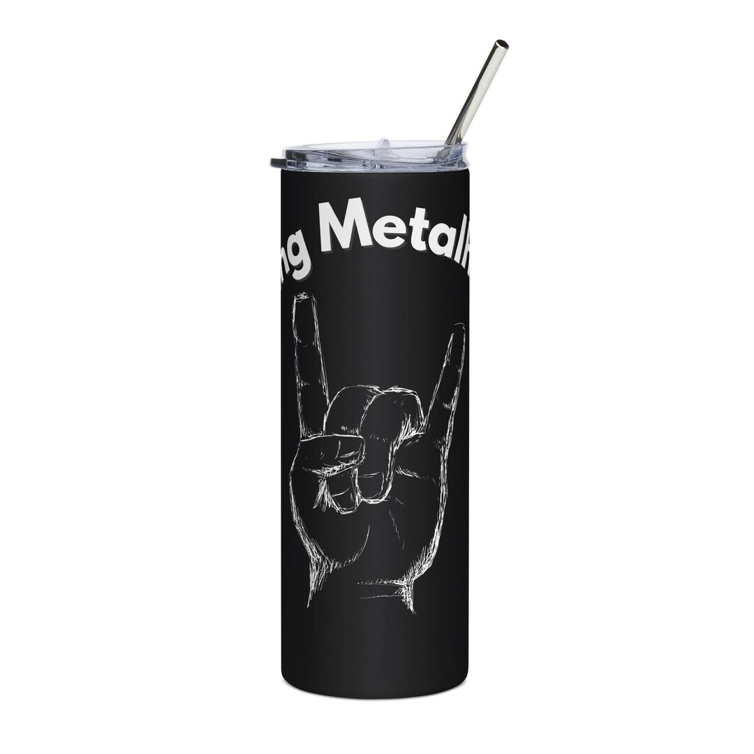 Aging Metalhead Tumbler • Rock Hand Sign, Insulated 20oz Cup - Etsy