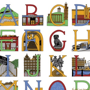 Edinburgh Alphabet A2 Poster / Print - Etsy
