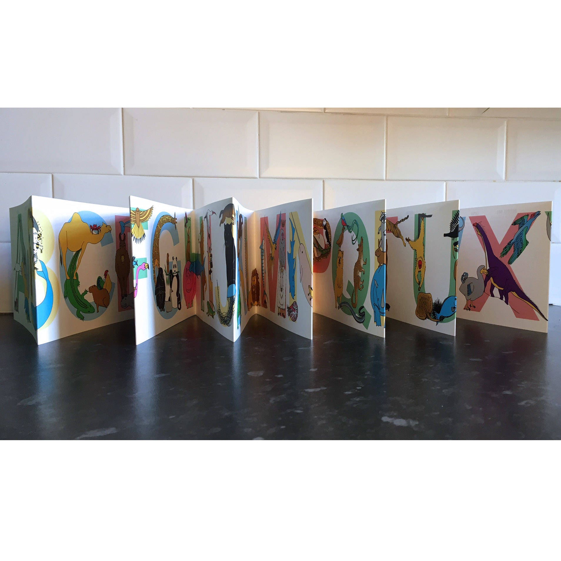 Animalphabet Concertina - 3 Metres of Illustrated Animal Alphabet - Etsy