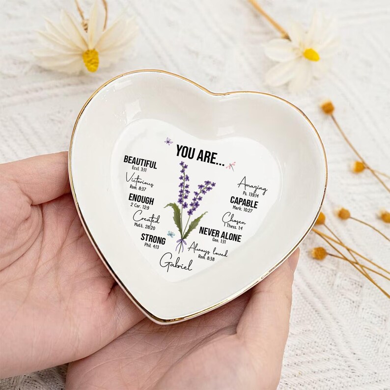 Personalized Bible Verse Jewelry Dish, Custom Bible Verse Ring Dish ...
