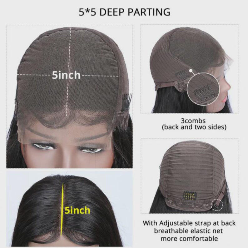 IMPROVED & NEW | 1000% Real Human Hair | 5x5 Lace Top 18" Balayage Hair ...