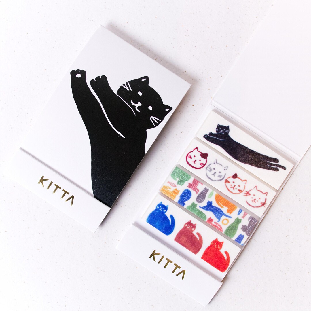 KITTA Pre-cut Washi Masking Tape - Cat - Etsy UK