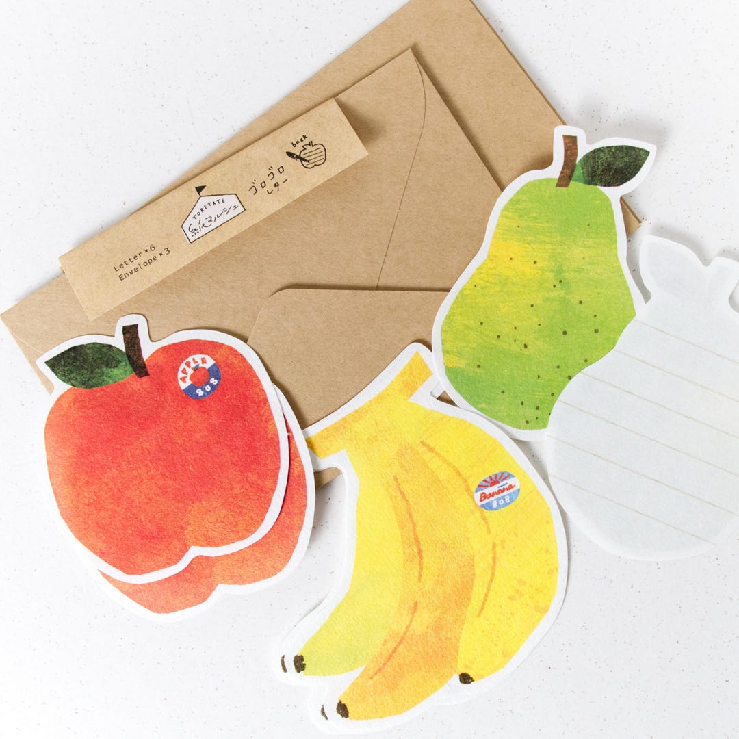 Marché Fresh Fruits Mini Letter and Envelope Set by Furukawashiko - Etsy