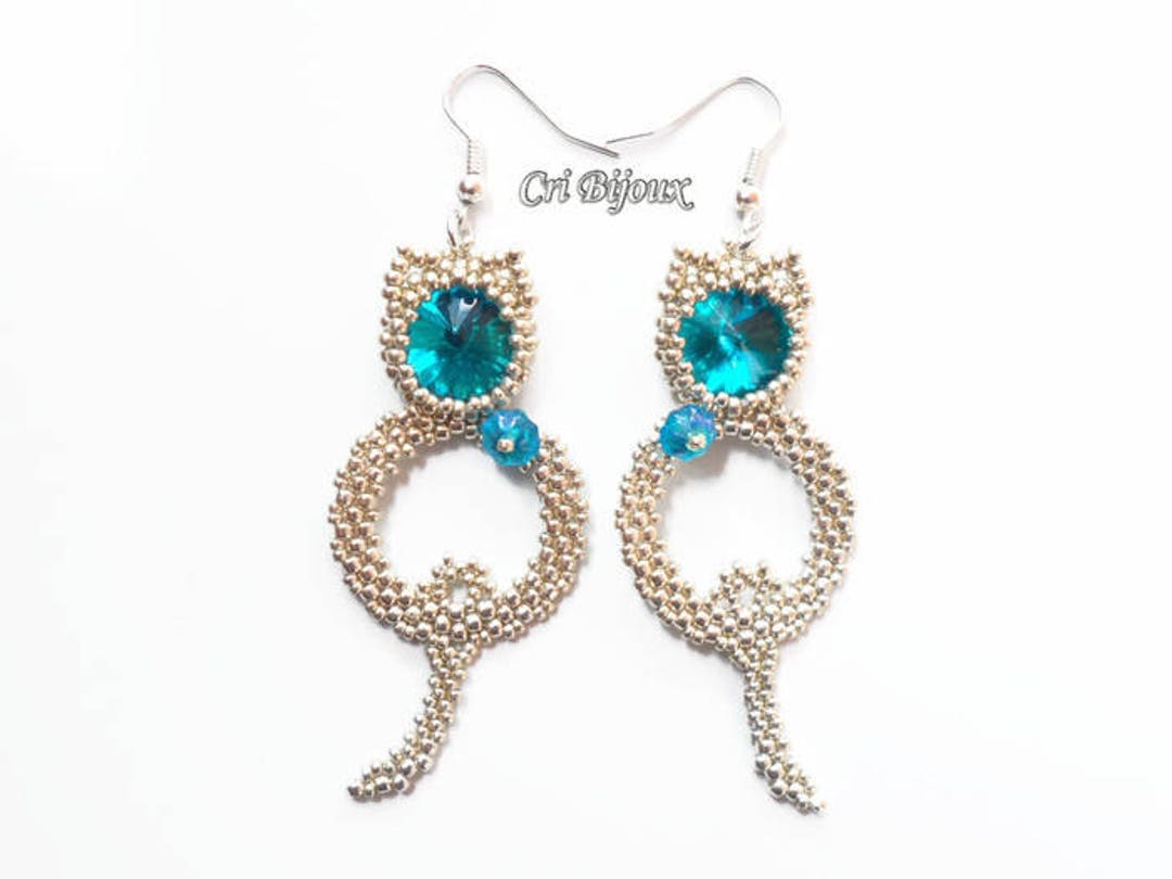 Cat Dangle Earrings Cat Gift for Women Cute Gift Earrings Big - Etsy