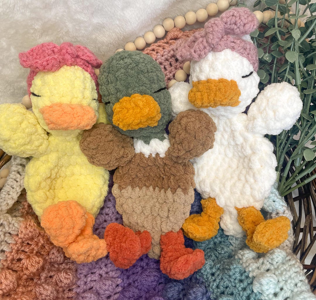 Crochet Duck Lovey | Crochet Duckling| Handmade Duck | Duck With ...