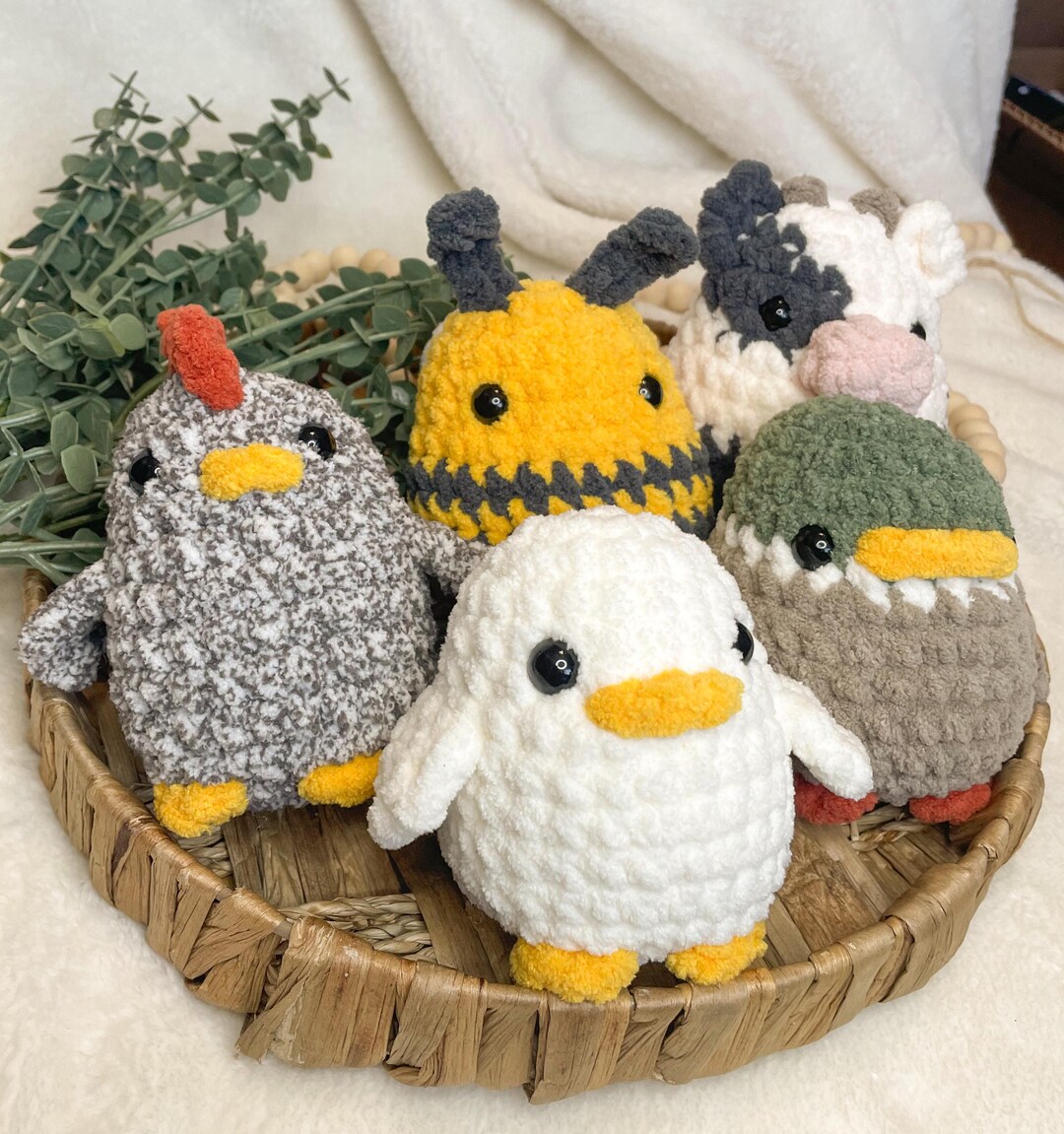 Crochet Farm Animal Set | Farm Stuffed Animals | Farm Animal Toys ...