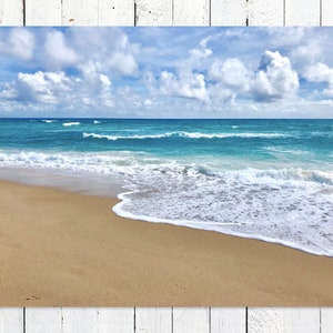 Beach Photography Print Blue Seascape Decor Large Blue | Etsy