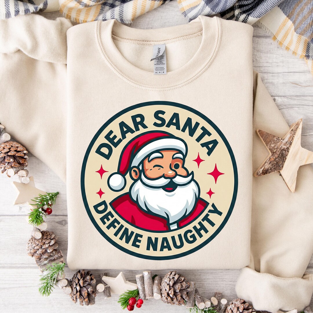 Dear Santa I Tried Vintage Winking Santa Sweatshirt | Retro Christmas ...