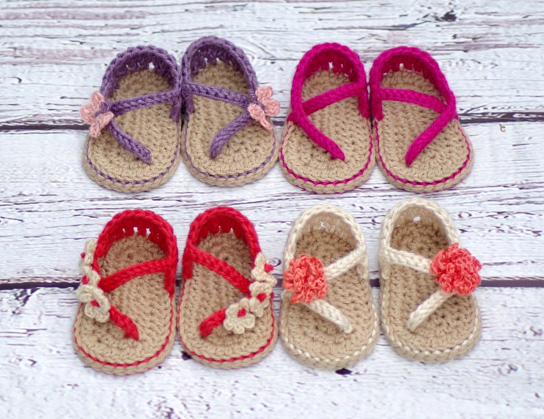 Crochet Baby Pattern Sandals Carefree Sandals Number 219 - Etsy