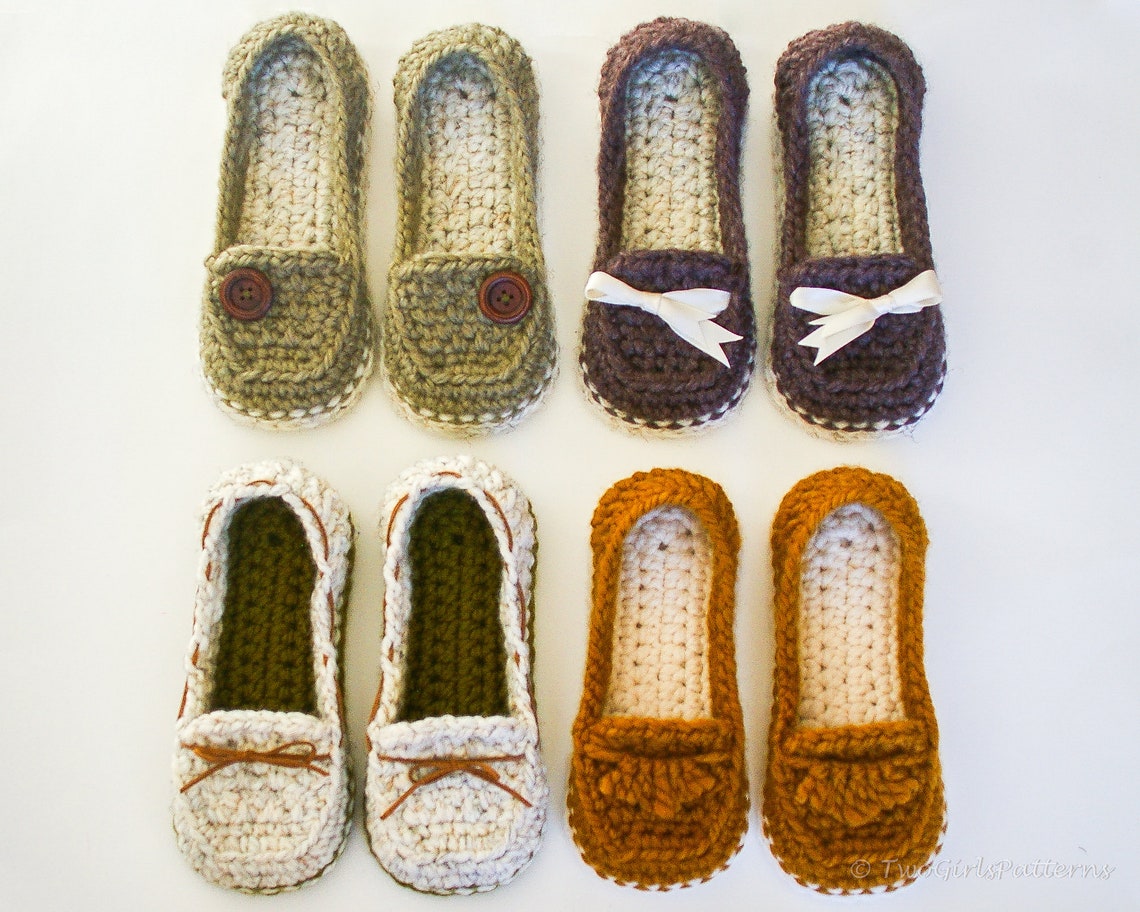 Crochet Pattern - Women's Loafer Crochet Pattern - Instant Download ...